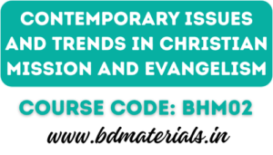 Contemporary Issues and Trends in Christian Mission and Evangelism ...
